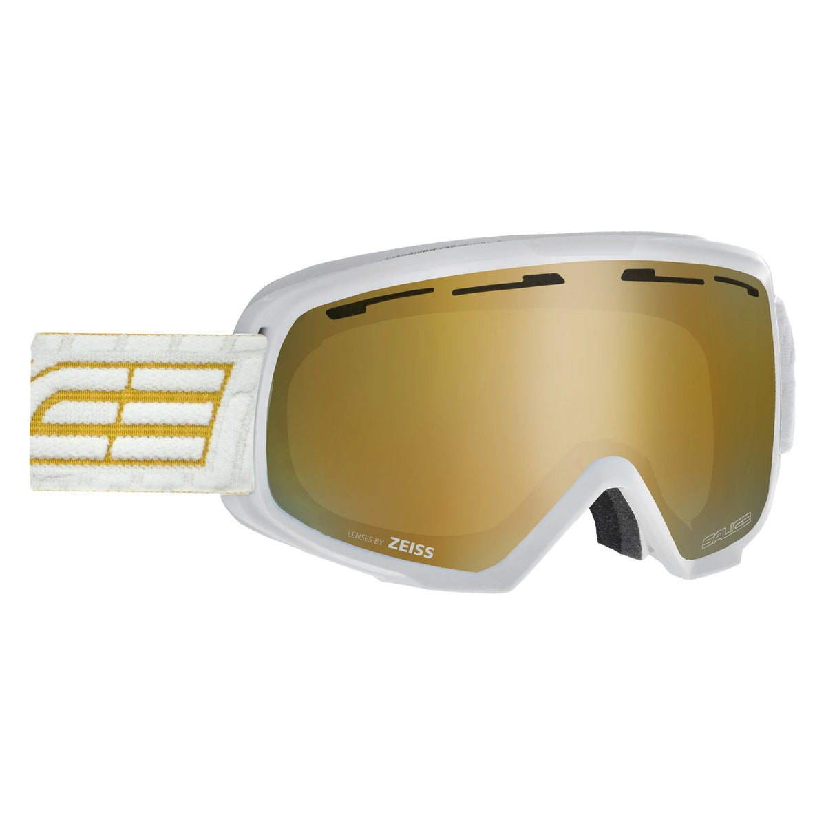 Salice 609 DARWFV Double Antifog Mirror Vented White-Gold Adult Goggle | Italian Design Bike ...